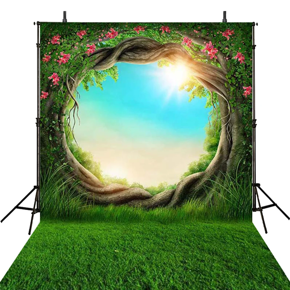 Hot Green Photography Children Backdrops Backdrop For Photography Glass ...