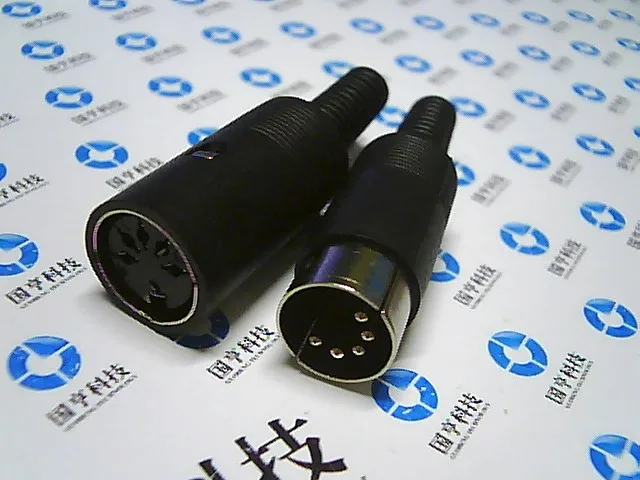 Free-shipping-S-terminal-computer-plug-5Pin-socket-long-pattern-MIDI ...