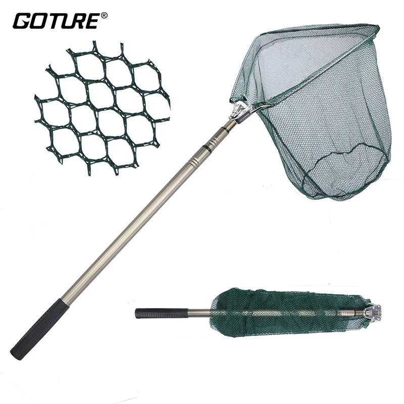 Goture 185cm Folding Fishing Net Triangular Landing Fishing Network 3 ...