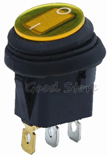 1pcs On/Off 12V DC 25A 220V AC 6A Rocker Switch IP65 Waterproof 3Pin ...