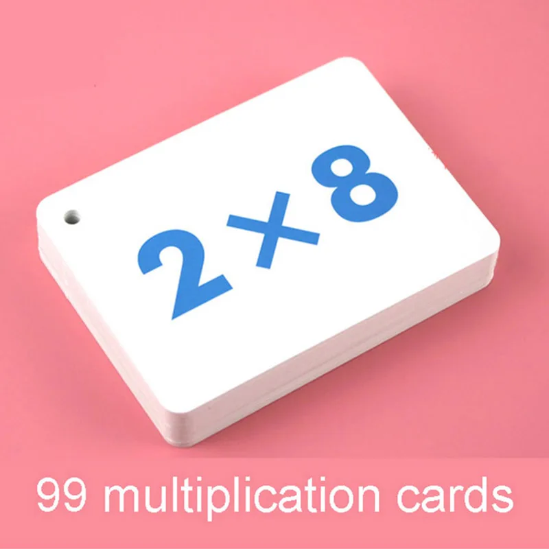 45Pcs/Set 99 Multiplication Division Flash Cards Mathematics Learning ...