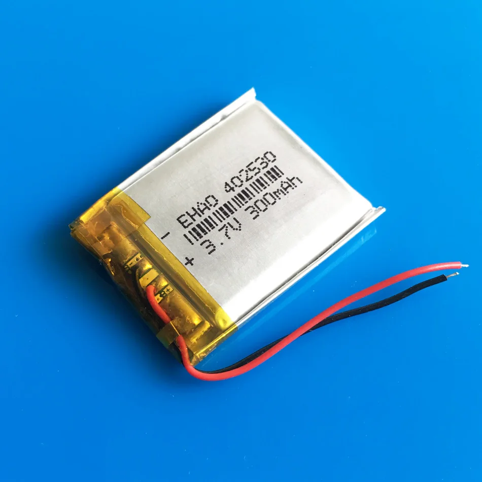 3.7v 300mah Lithium Polymer Lipo Li Ion Rechargeable Battery 402530 ...