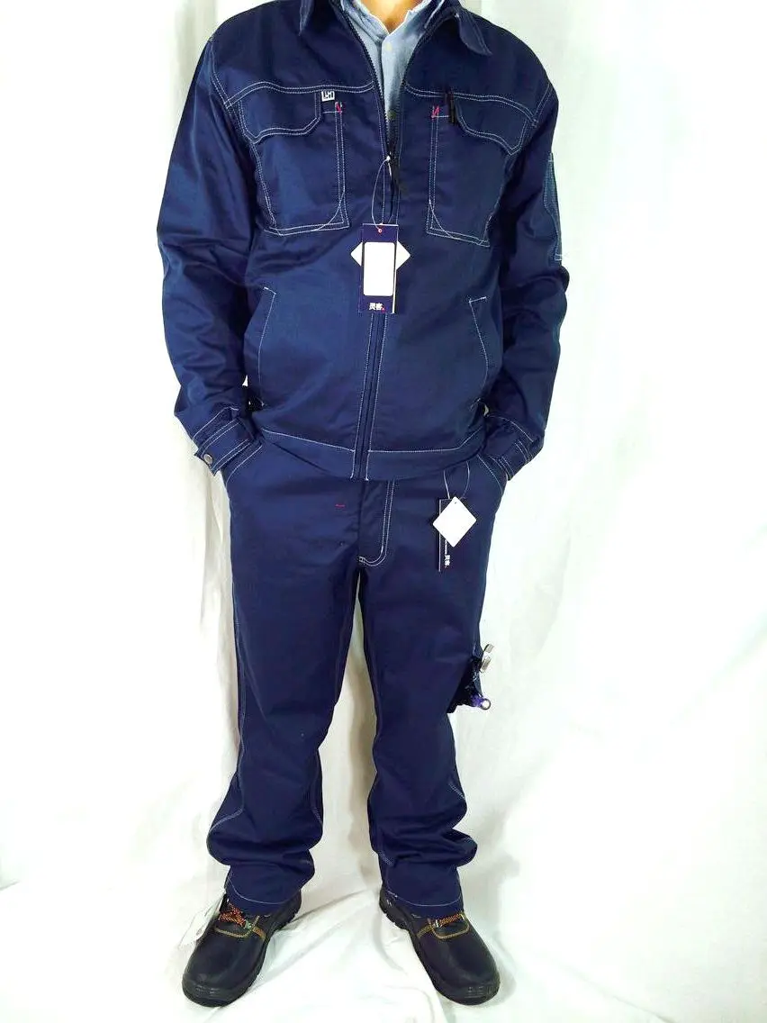 Men's and ladies' Teflon twill mid-weight work suits.