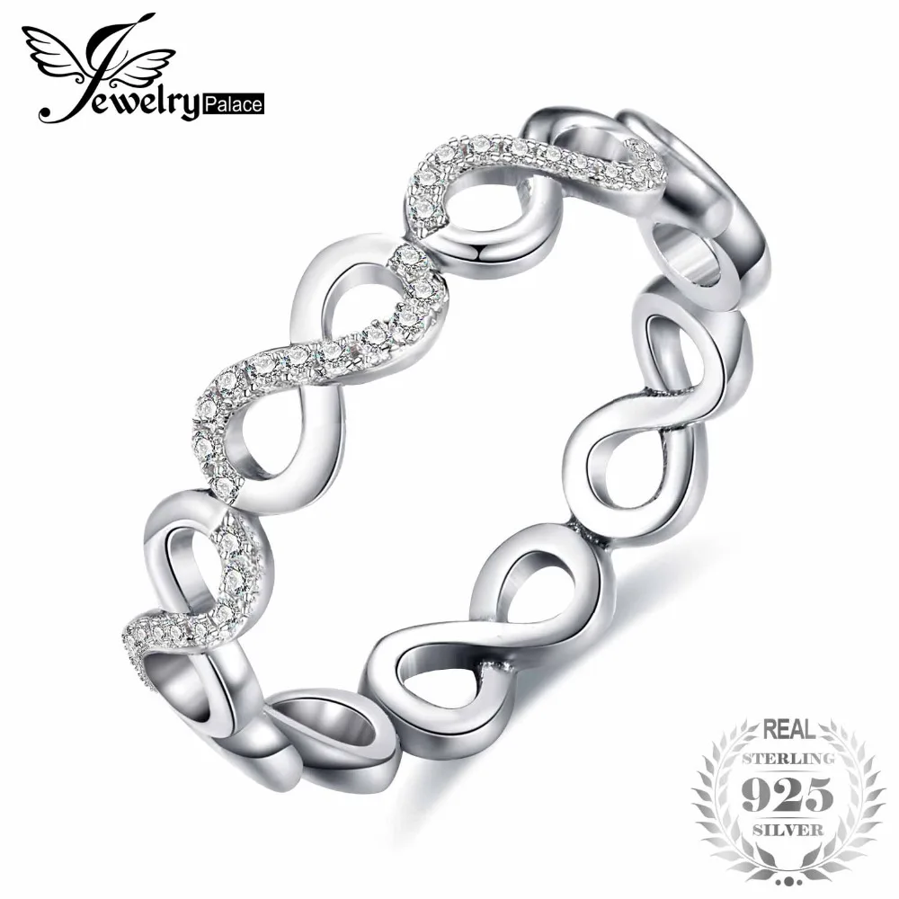 Jewelrypalace 925 Sterling Silver Infinity Love Trendy Finger Ring For ...