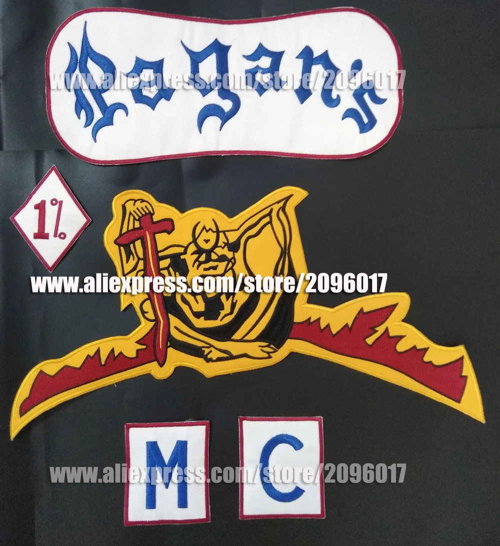 CUSTOMIZED PAGAN'S BIKER PATCHES FOR MOTORCYCLE CLOTHING VEST JACKET 1% ...