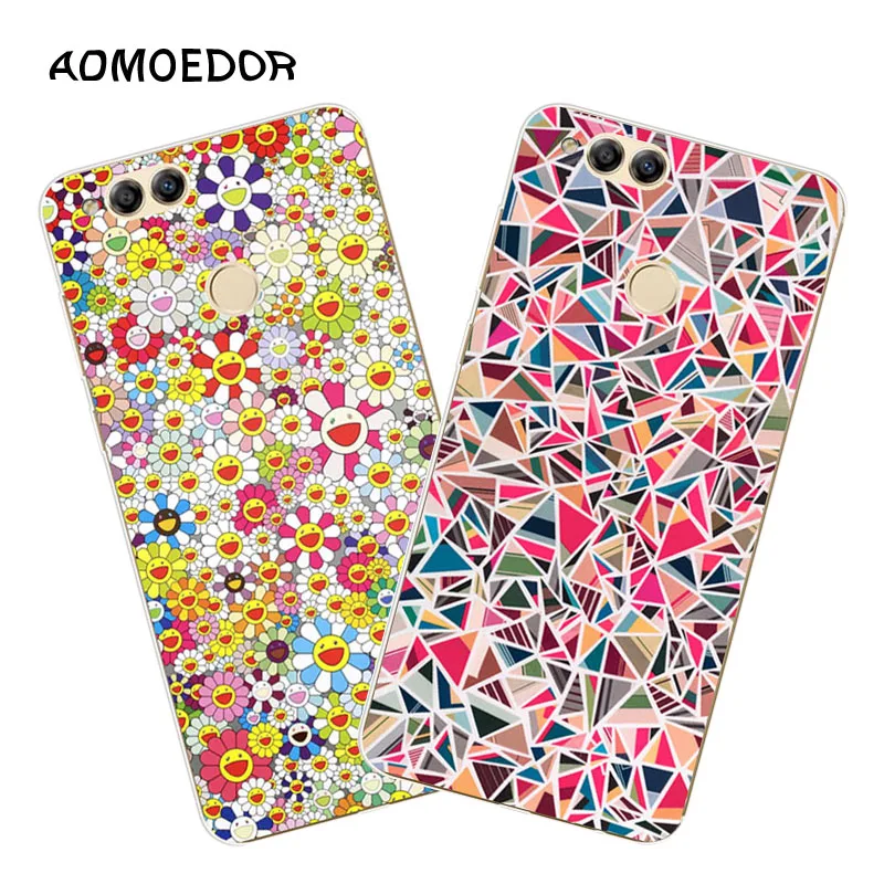 Huawei honor 7x Case,Silicon Colorful images Painting Soft TPU Back ...