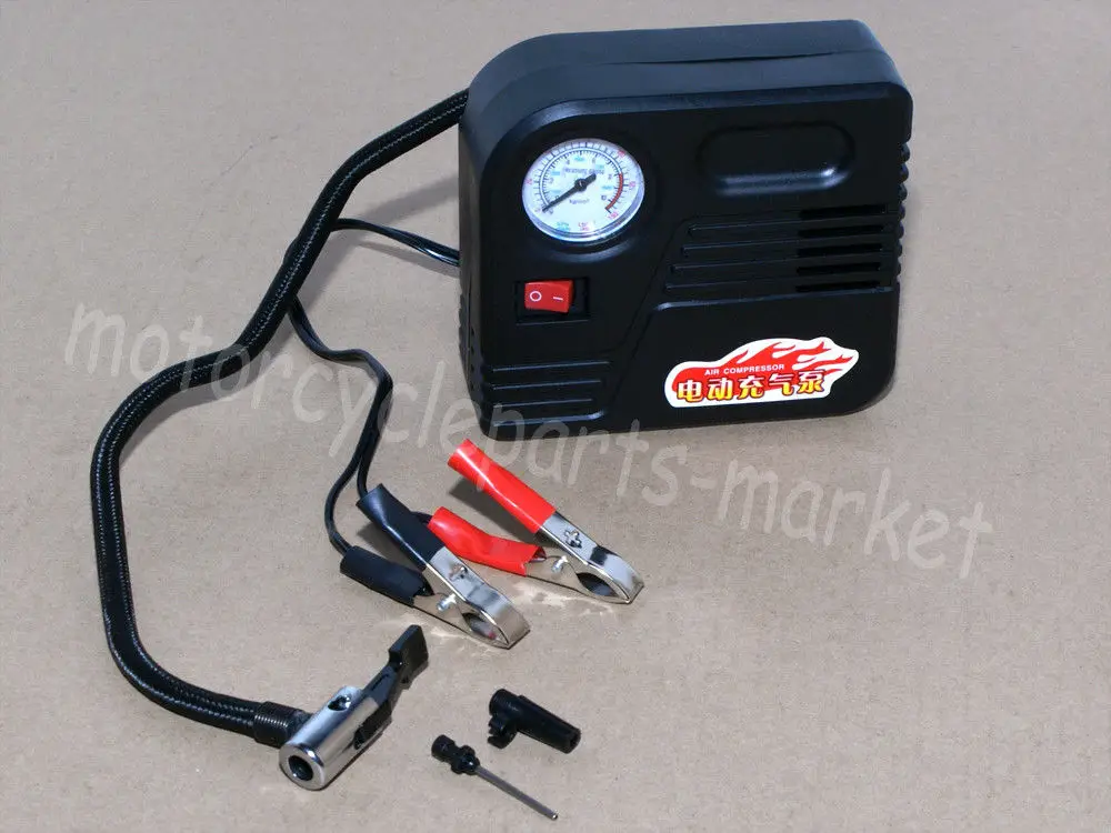 Motorcycle 12V Compact Portable Mini Tyre Battery Air Compressor ...