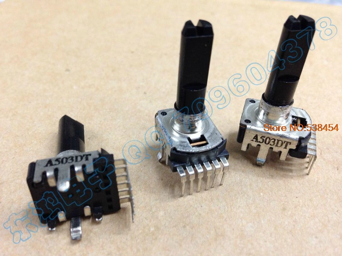 2PCS RK12 potentiometer switch A50K double 6 pin shaft length 23MM ...