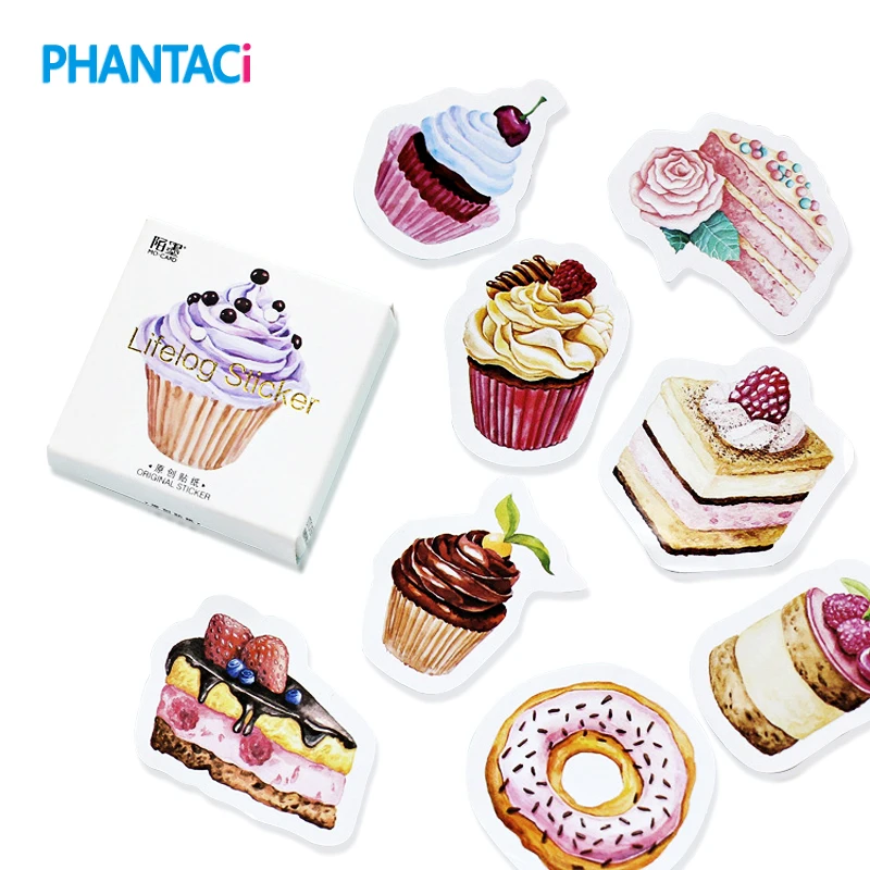 45 adet/paket favori tatlı tatlı etiket çıkartmaları dekoratif ...