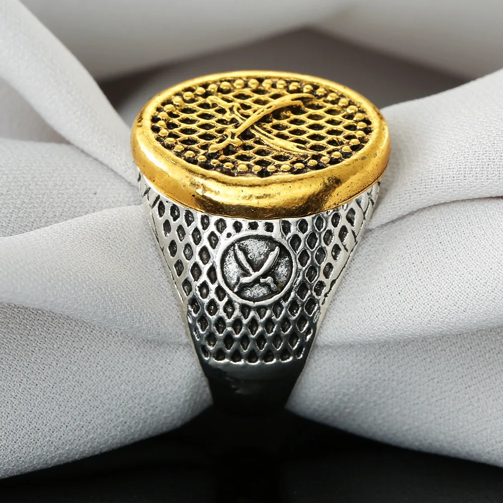 Mcsays joyería Islam espada musulmana Allah Totem Anillos de compromiso ...