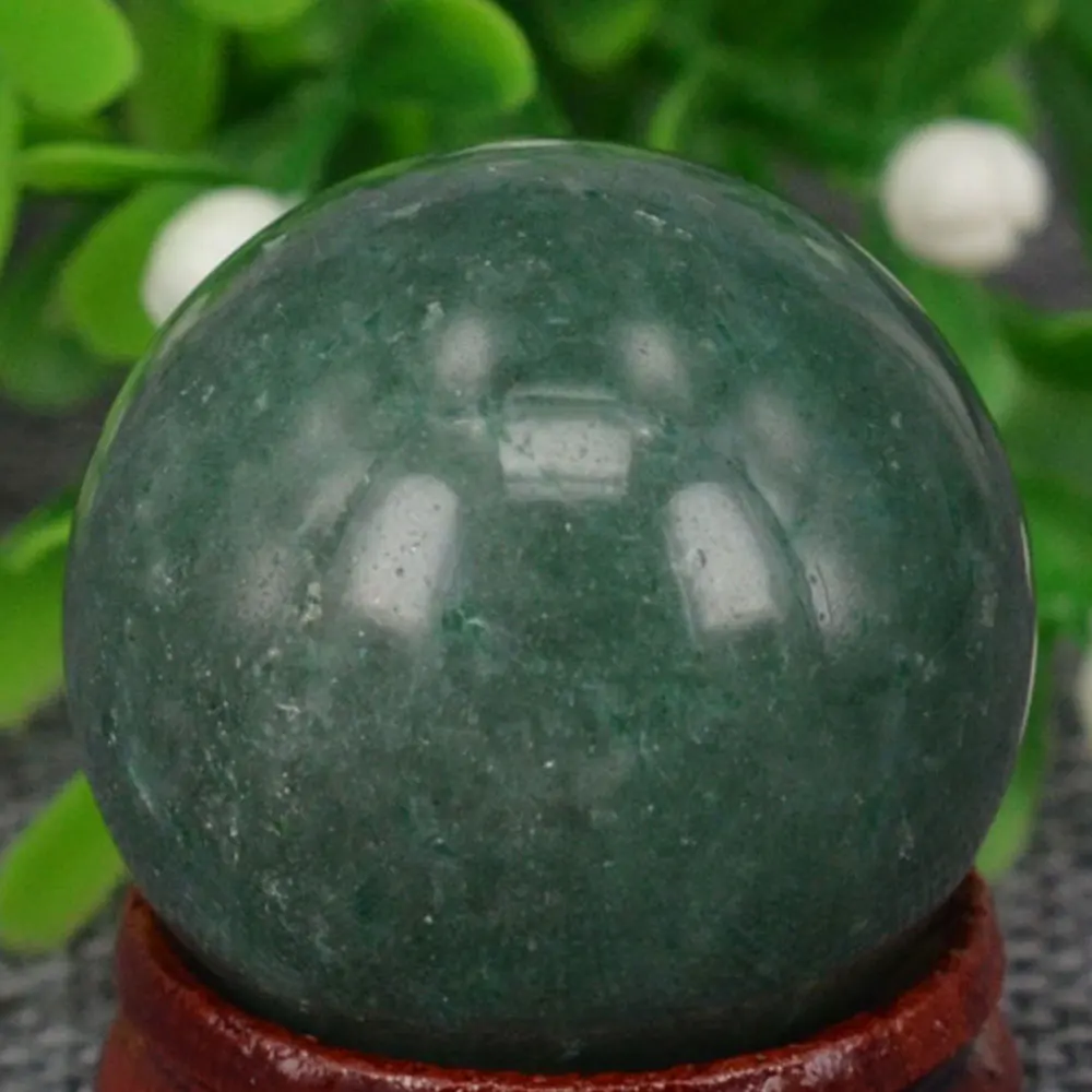 (1.2")30MM Natural Gemstone Green Quartz Crystal Sphere Crystal Globe ...