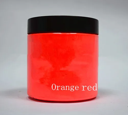 NEON Orange Red Color Shiny Fluorescence Pigment Phosphor Powder ...