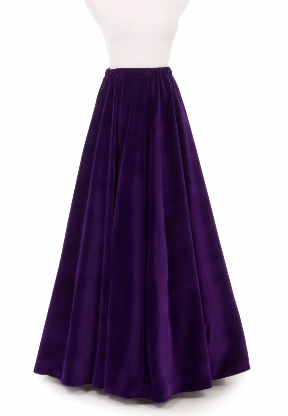 Purple Velvet Skirt Victorian French Pleated Gathered Bustle Skirts In Skirts From Womens