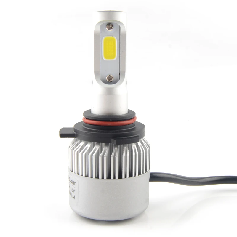 2PCS S2 9012 Car Led Headlight 6500K White COB 8000LM 72W Automotive ...