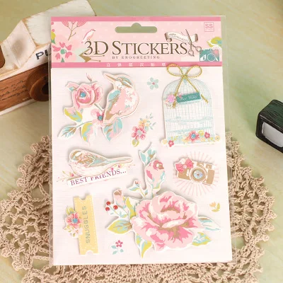 vintage 3d scrapbooking sticker paper 3d sticker embellishment gift ...