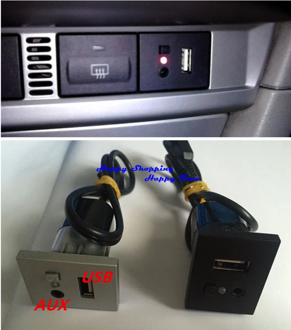 Brand New Car 2in1 AUX USB Slot Interface With Mini USB Cable Adapter ...