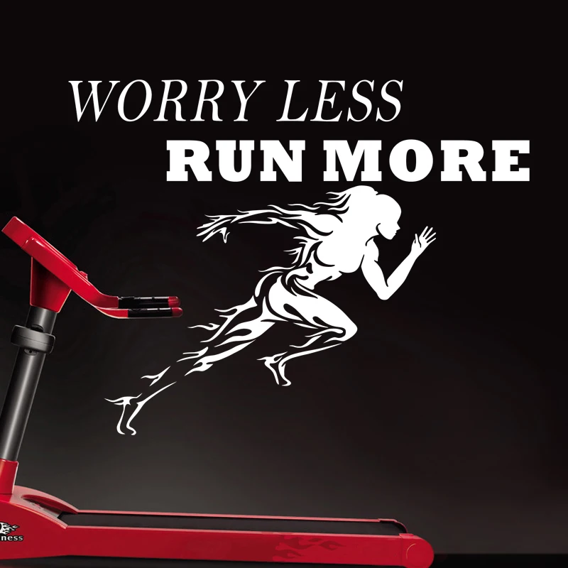 Run Muscle Fitness Club Decal Gym Sticker Decor Posters Vinyl ...