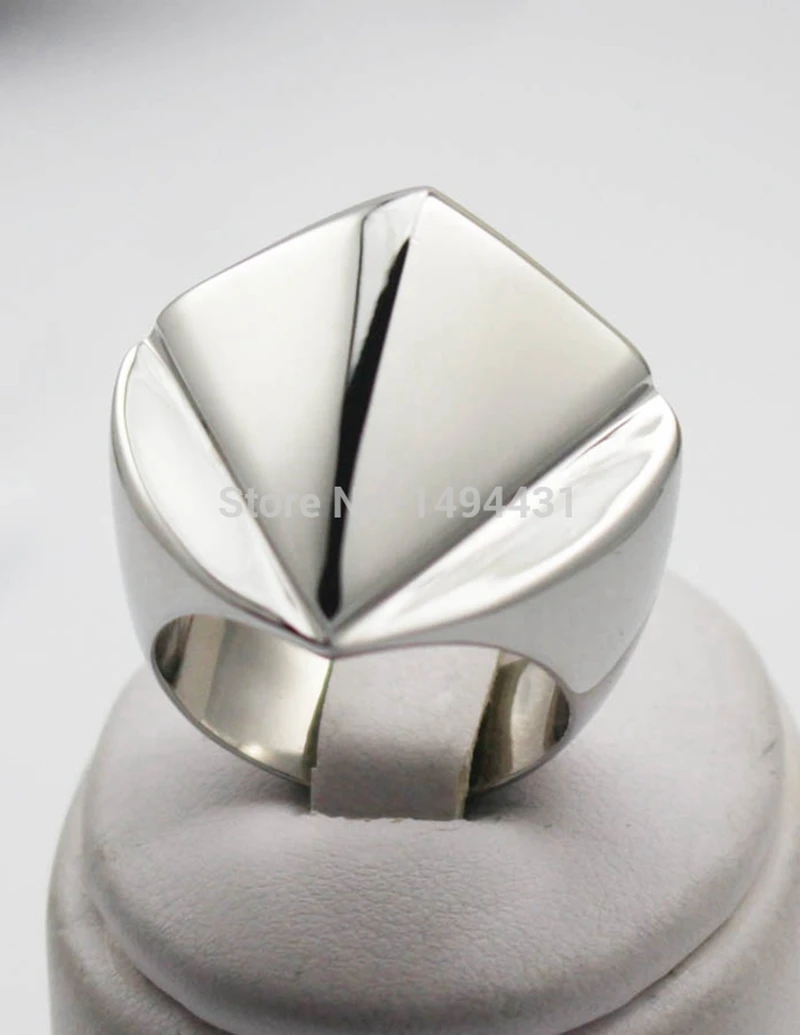 Geometric-316L-Stainless-Steel-Rings-Plated-Austrian-Square-Ring-Blank ...