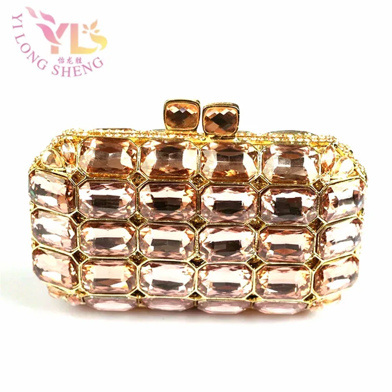 Women Designer Clear Glass Clutches Evening Fashion Handbag Crystal ...