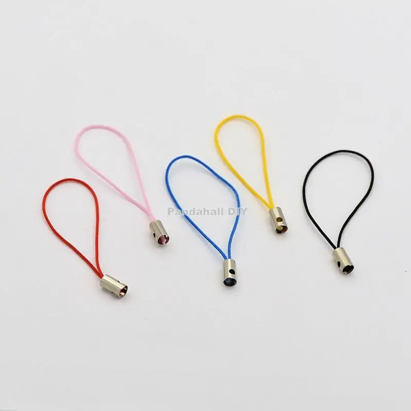 Mobile Phone Strap, DIY Cell Phone Straps, Nylon Cord Loop with Brass ...