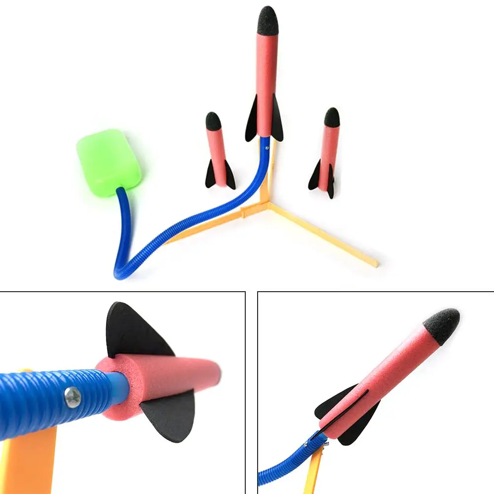 Children's Pedal Rocket Kit Launch Eva Soft Bullet Pressure Catapult ...