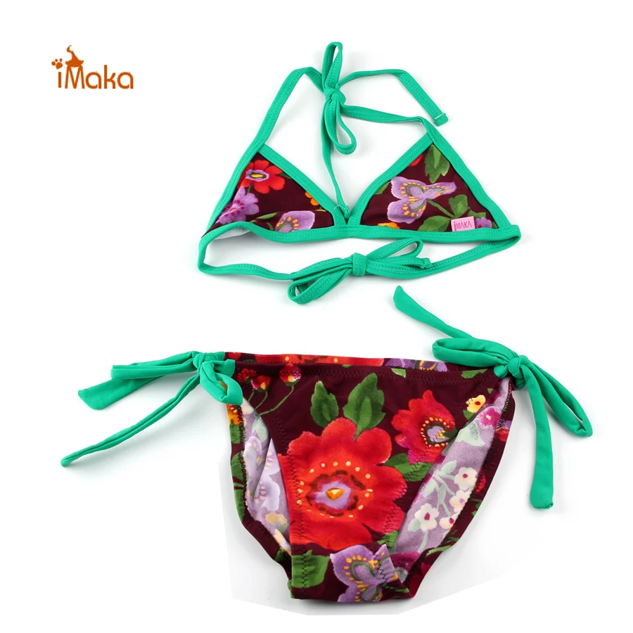 Girls Swimwear Kids Bathing Suits Girls Two Pieces Halter Bikini Girls ...