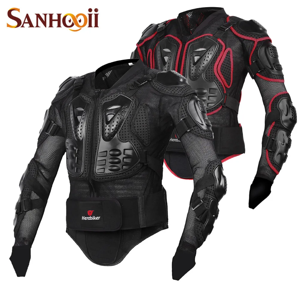 Motorcycle Full Body Armor Jacket Motocross Racing Spine