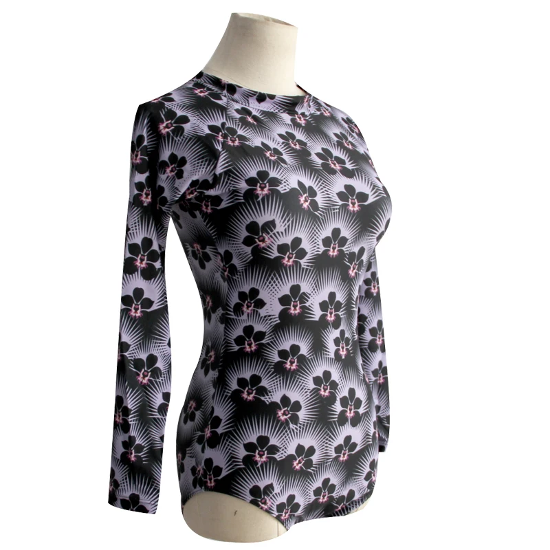 2018 New One Piece Swimsuit Long Sleeve Swimwear Womens Sexy Swimming