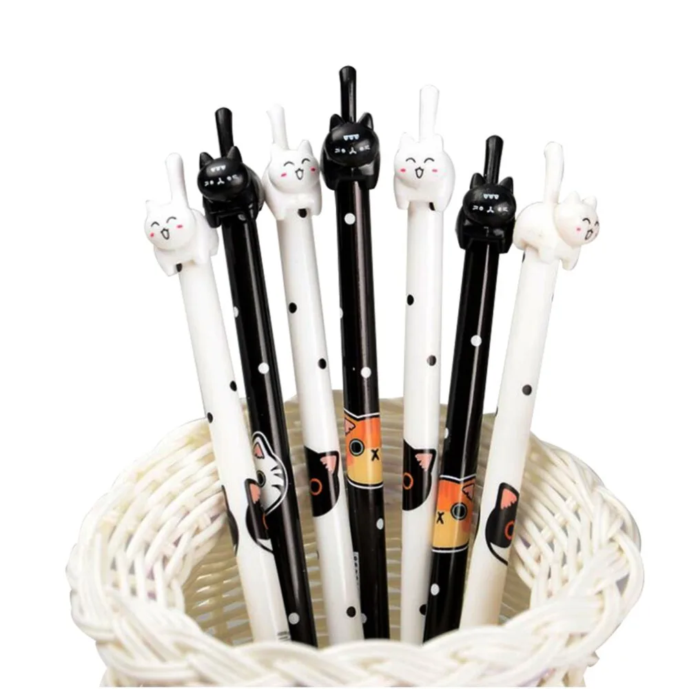 17 pcs 0.5mm Needle Nibs Cat Gel Ink Pen Beating The Tail Of The Cat ...