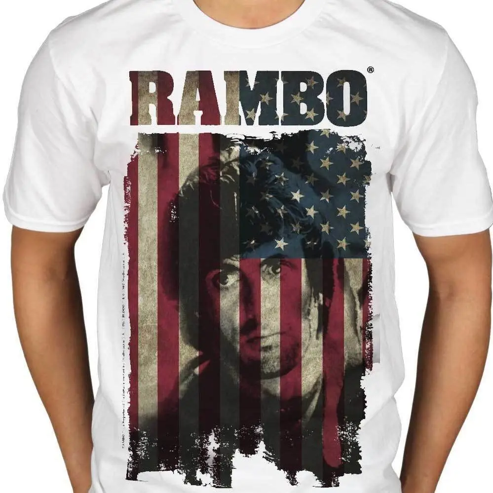 Rambo Flag T Shirt Size:S,2XL NEW & OFFICIAL|T-Shirts| - AliExpress