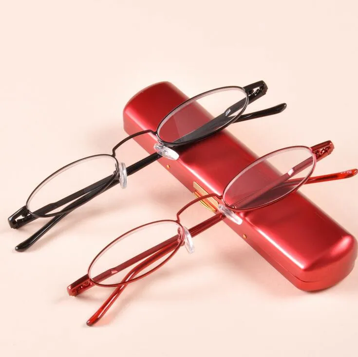 Ladies Portable Reader With Case Stainless Steel Reading Glasses Power ladies-portable-reader-with-case-stainless-steel-reading-glasses-power
