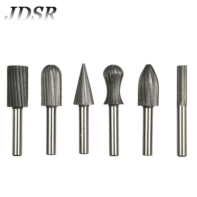 JDSR 6Pcs HSS Wood Drills Rotary File Dremel Routing Rotary Mini Drill ...