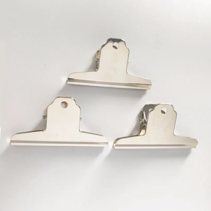 Free Shipping (3pcs/lot) 100mm Power Metal Grip Clips Silver Bulldog ...