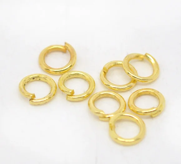 DoreenBeads 550PCs Gold color Open Jump Ring 4mm dia. Findings|jump ...