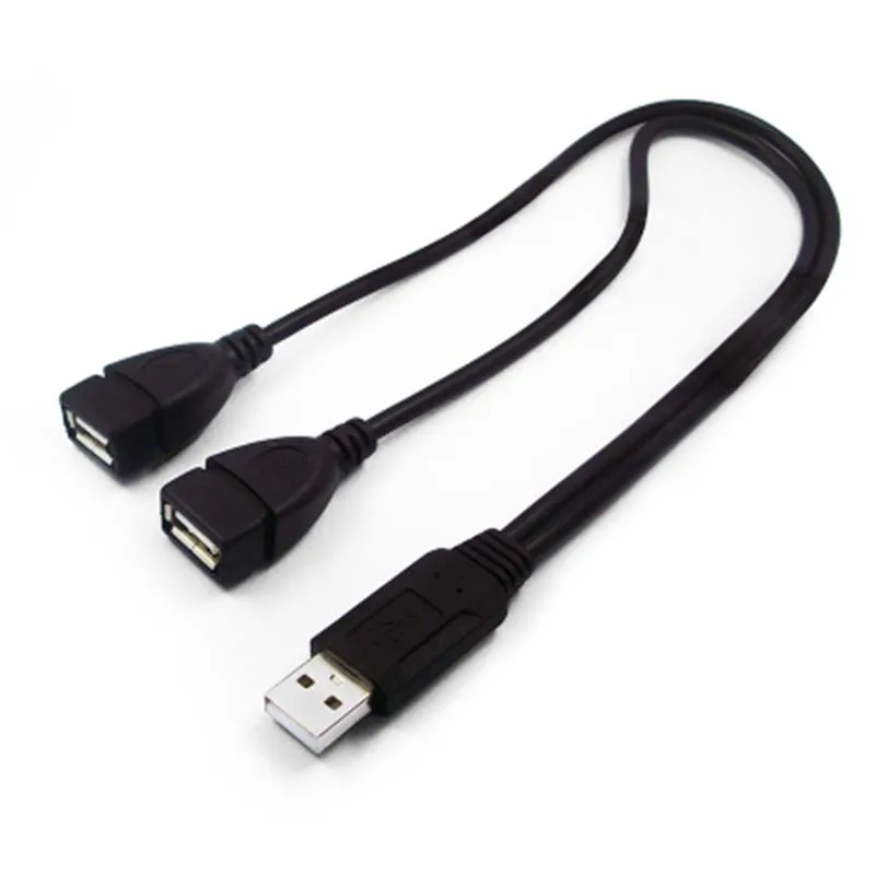 Extensión USB doble a macho A 2 A hembra, Cable divisor de corriente ...