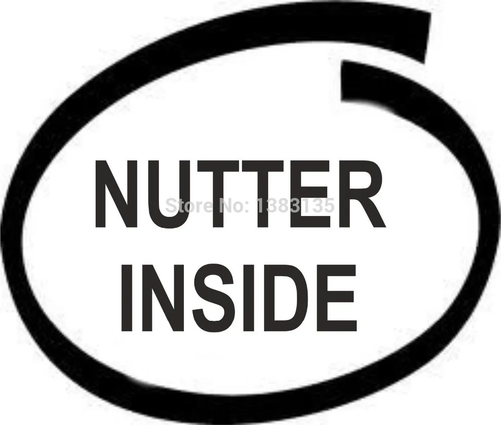 Wholesale 50 pcs/lot Nutter Inside Funny Car Sticker For Truck Window ...