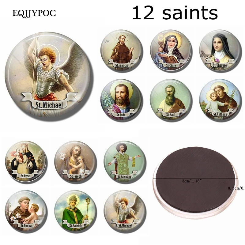 12 Saint Fridge Magnet St Clare Michael Paul Anthony Patrick Valentine ...