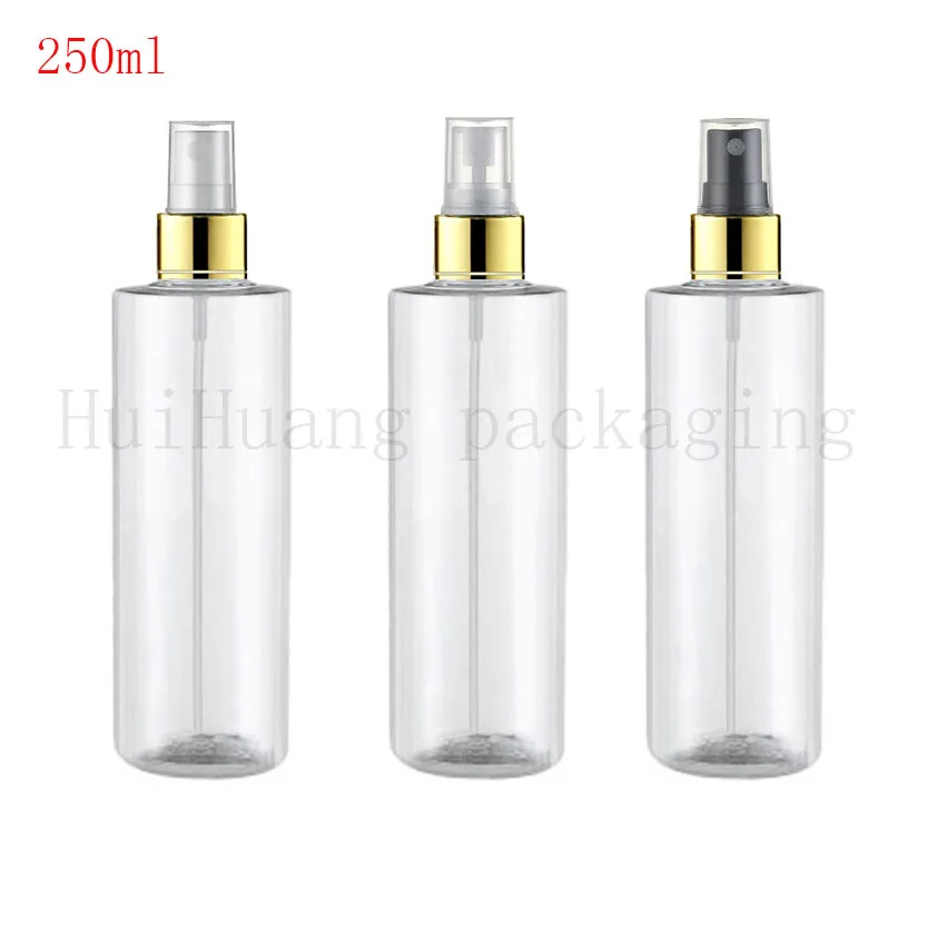30pcs-250ml-round-plastic-spray-clear-bottle-plastic-nozzle-empty-fine ...