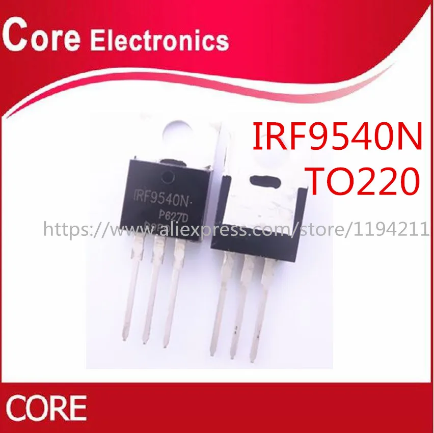 50 peças irf9540 irf9540n to to 220 100v/23a/0.117|Circuitos integrados ...