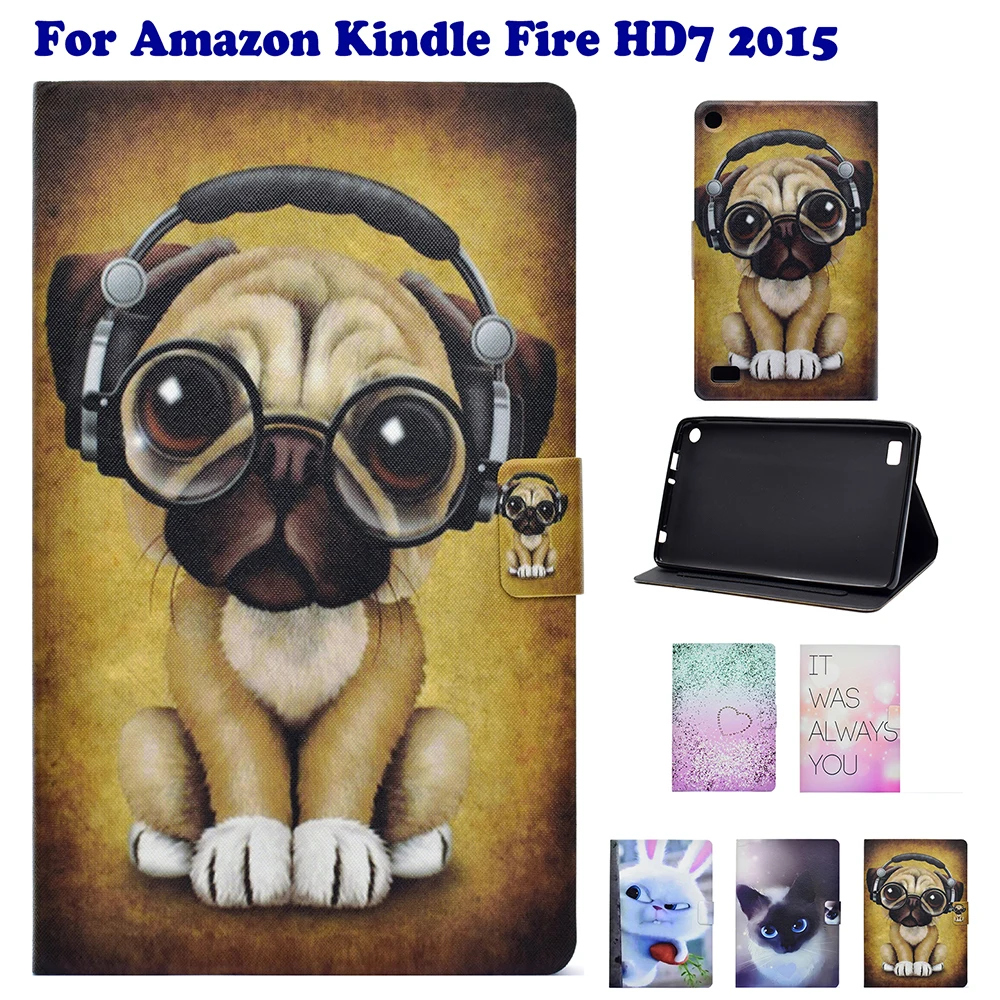 Stand Tablet Cover Shell Case For Amazon Kindle Fire HD7 2015 Case Cute ...