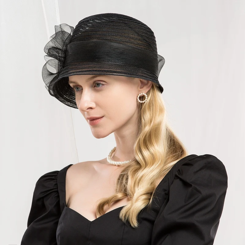 Black Funeral Hats For Women