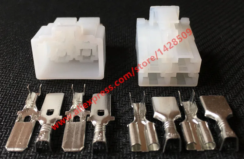 1-Set-4-Pin-6-3-Series-PA66-7122-2840-7123-2840-Electric-Plug-Connector ...