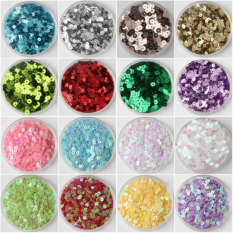 4mm Sequin Flat Round Pvc Loose Sequins Paillettes Wedding Craft ...