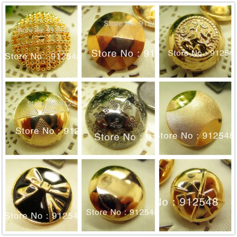 Fashion Accessory Metal Buttons | Buttons Clothing Wholesale - 10pcs ...