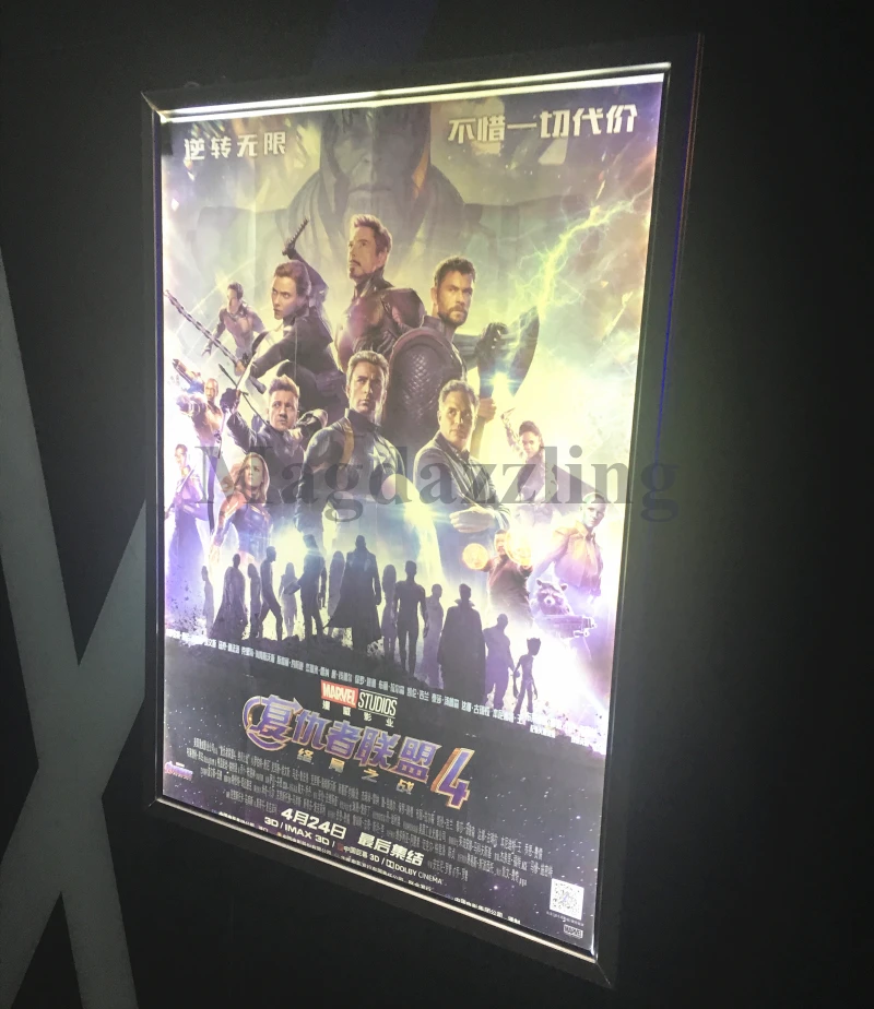 5PCS Ultra Thin A1 LED Movie Poster Frames Aluminum Frame Lighted Up ...