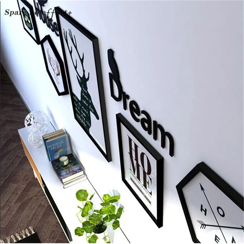 Nordic Style Big Size Photo Frame Set Wall Decor Photo Frames for ...