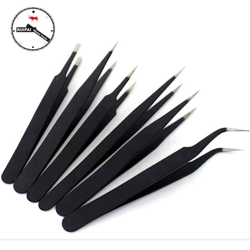 6pcs/set Watch Accessories Repair Tools Anti-static Tweezers Set For ...
