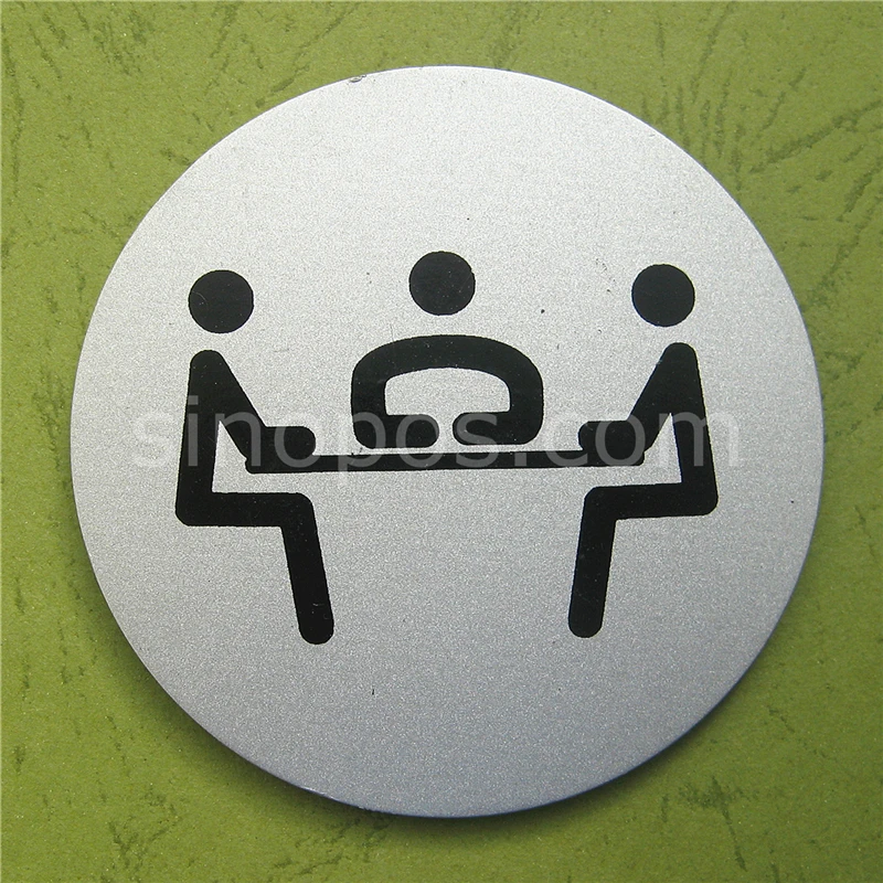 Metal Meeting Room Door Sign 83mm Adhesive, Aluminum Panel Conference ...
