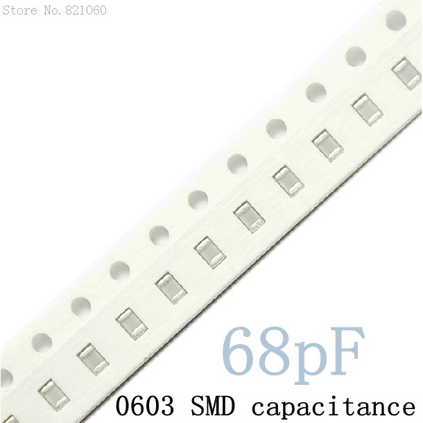0603 68pf 680j 680 Cog Smd Capacitor 1608 Multilayer Chip Ceramic ...