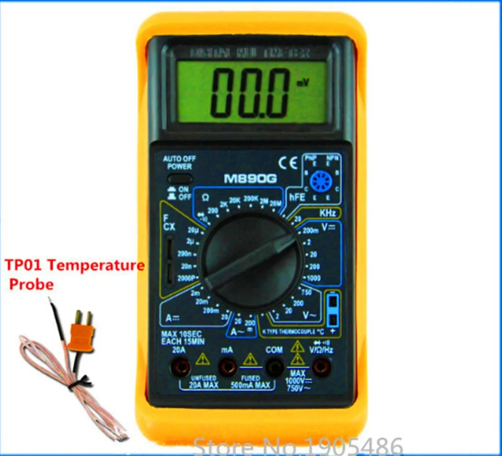 Multi function digital multimeter M890G temperature can be measured ...